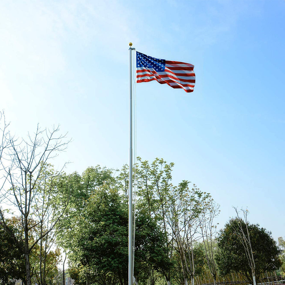 Silver Sectional Flagpole – Victory Flagpoles